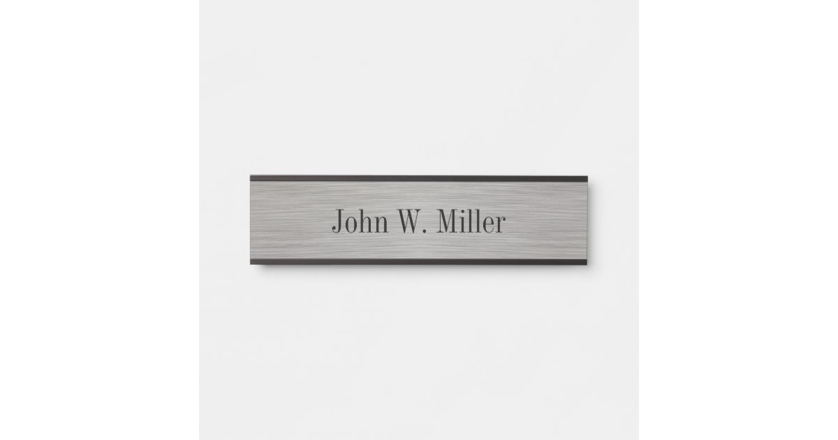Gray Hanging Name Plate | Zazzle