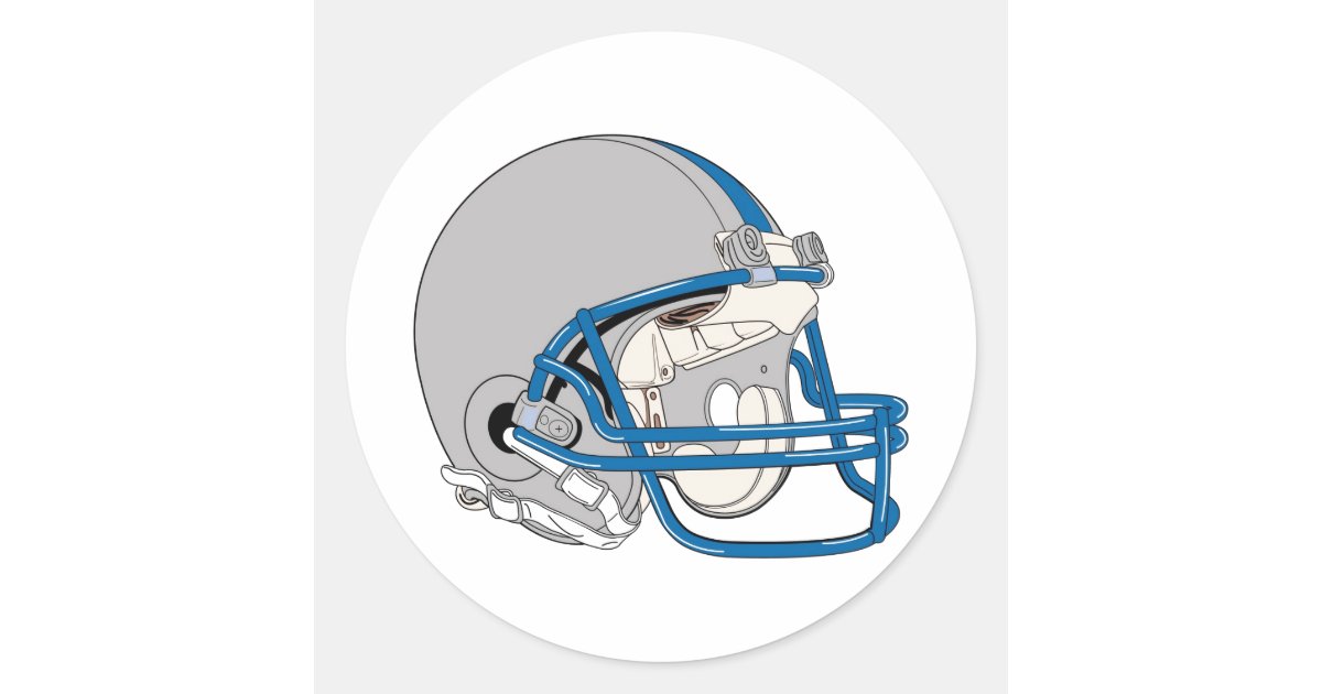 Gray Helmet Classic Round Sticker | Zazzle
