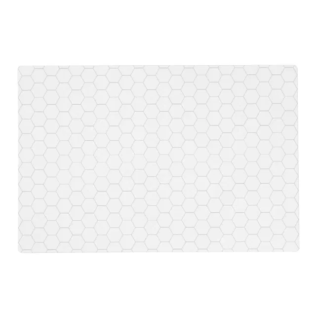 Gray Hexagon Hex Grid Double Sided Laminated Placemat | Zazzle
