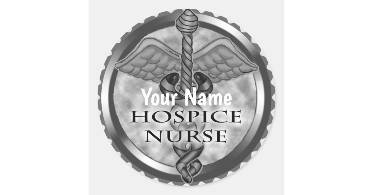 Gray Hospice Nurse sticker | Zazzle