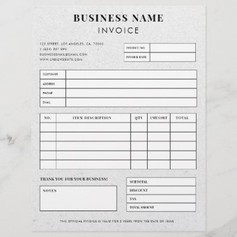 Gray Kraft Earthy Custom Business Invoice Receipt Letterhead | Zazzle