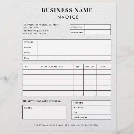 Gray Kraft Earthy Custom Business Invoice Receipt Letterhead | Zazzle