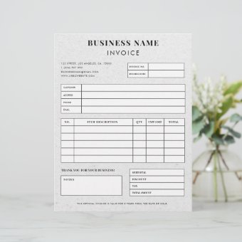 Gray Kraft Earthy Custom Business Invoice Receipt Letterhead | Zazzle