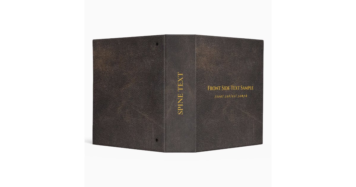 Gray leather Binder | Zazzle