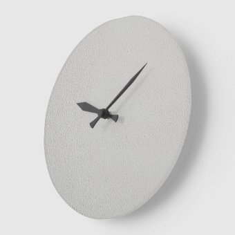 Gray Leather Texture Large Round Wall Clock | Zazzle