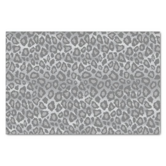 Gray Leopard Animal Print Tissue Paper | Zazzle.com