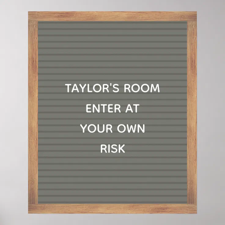 Gray Letter Board Sign Custom Message Poster | Zazzle