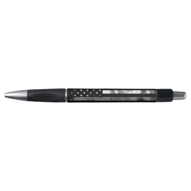 Gray Line Grunge Flag Correctional Officer Pen | Zazzle