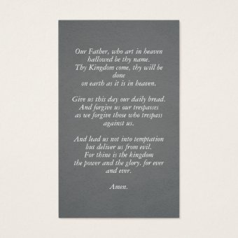 Gray Lines Photo Mini Prayer Card | Zazzle