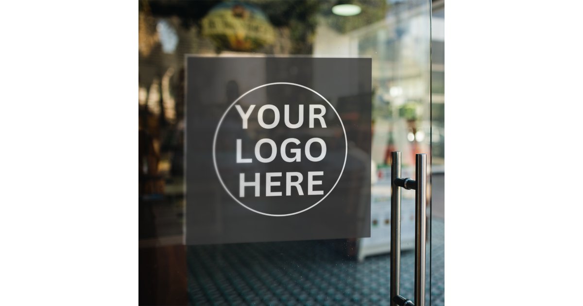 Gray Logo l Professional Company Business Promo Window Cling | Zazzle