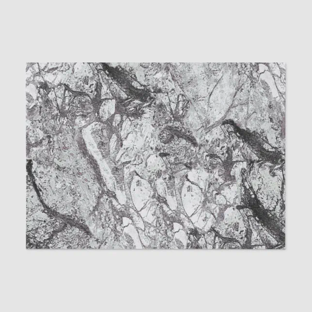 Gray Marble Look Tissue Paper | Zazzle