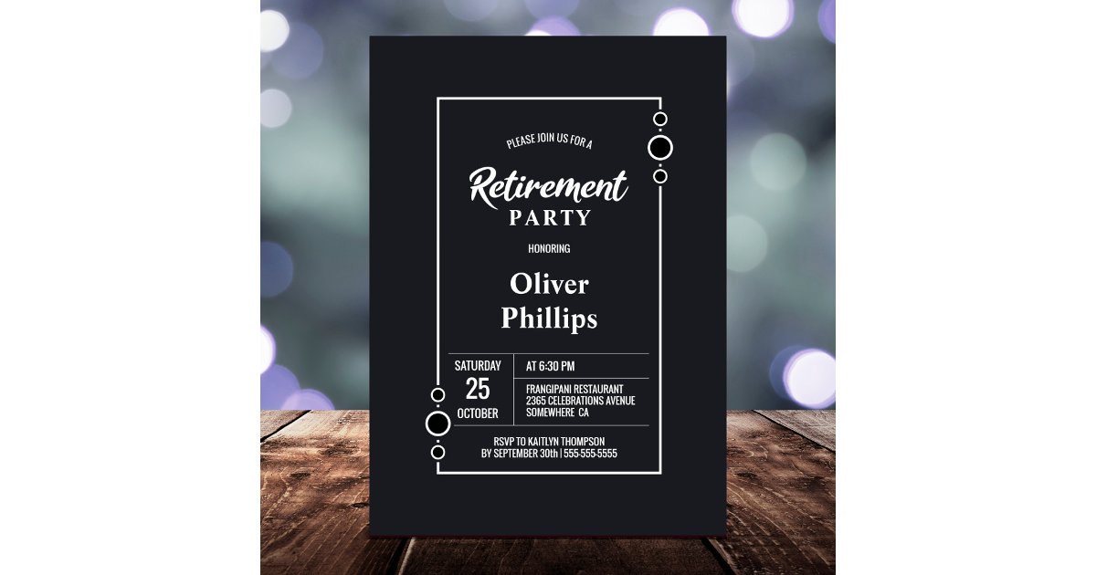 Gray Minimalist Retirement Party Invitation | Zazzle