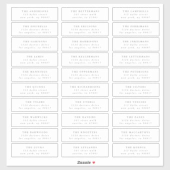 Gray modern individual wedding address labels | Zazzle