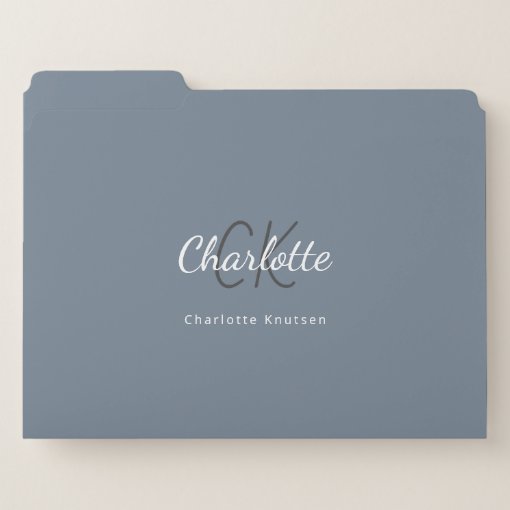 Gray monogram initials name script file folder | Zazzle Gray monogram initials name script file folder | Zazzle