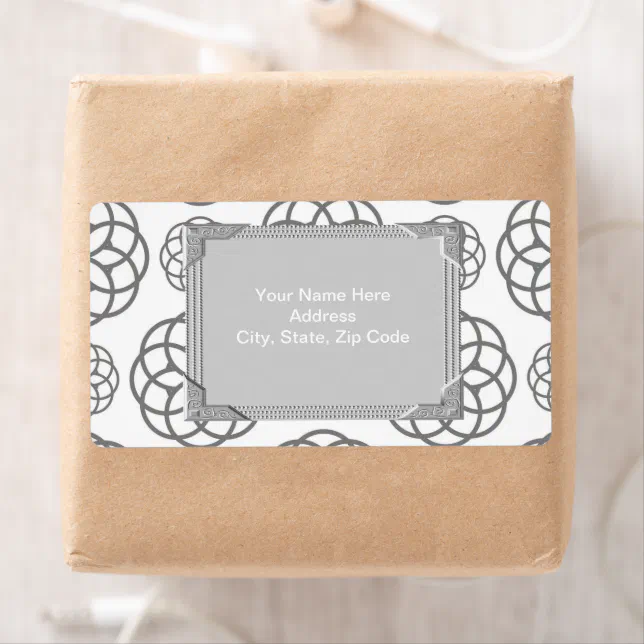 Gray Monogram Labels | Zazzle