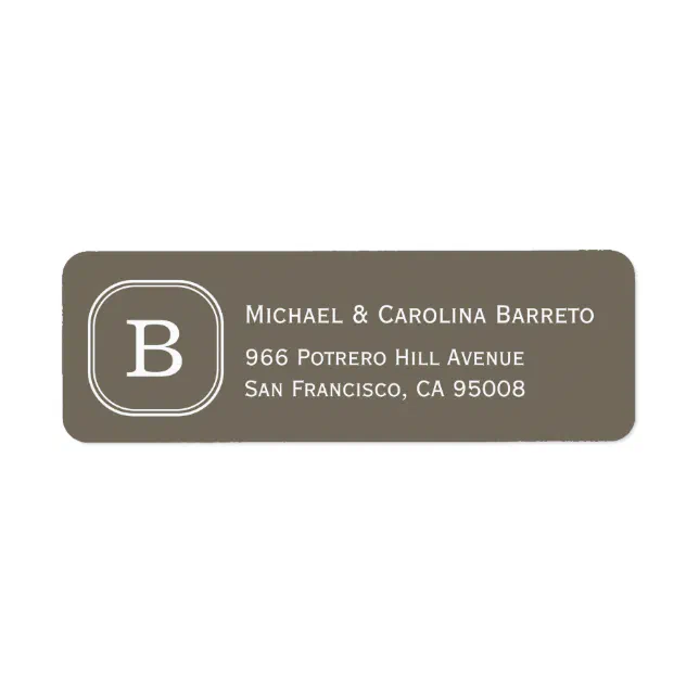 Gray Monogram Labels | Zazzle