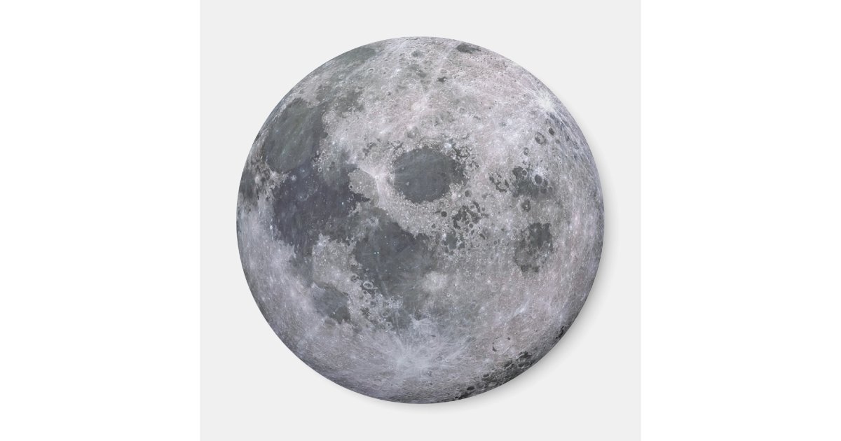 Gray moon photo magnet | Zazzle
