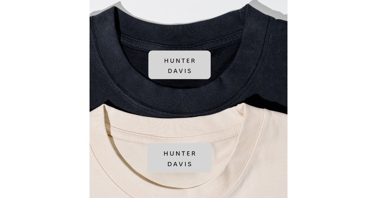 Gray name labels | Zazzle