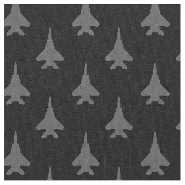 F-16 Viper Fighter Jet Pattern White Fabric | Zazzle
