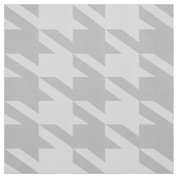White & Pink Houndstooth Seamless Pattern Fabric | Zazzle