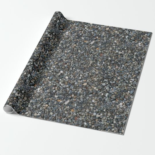 Gray Pea Gravel Rocks Pebbles Wrapping Paper | Zazzle.com