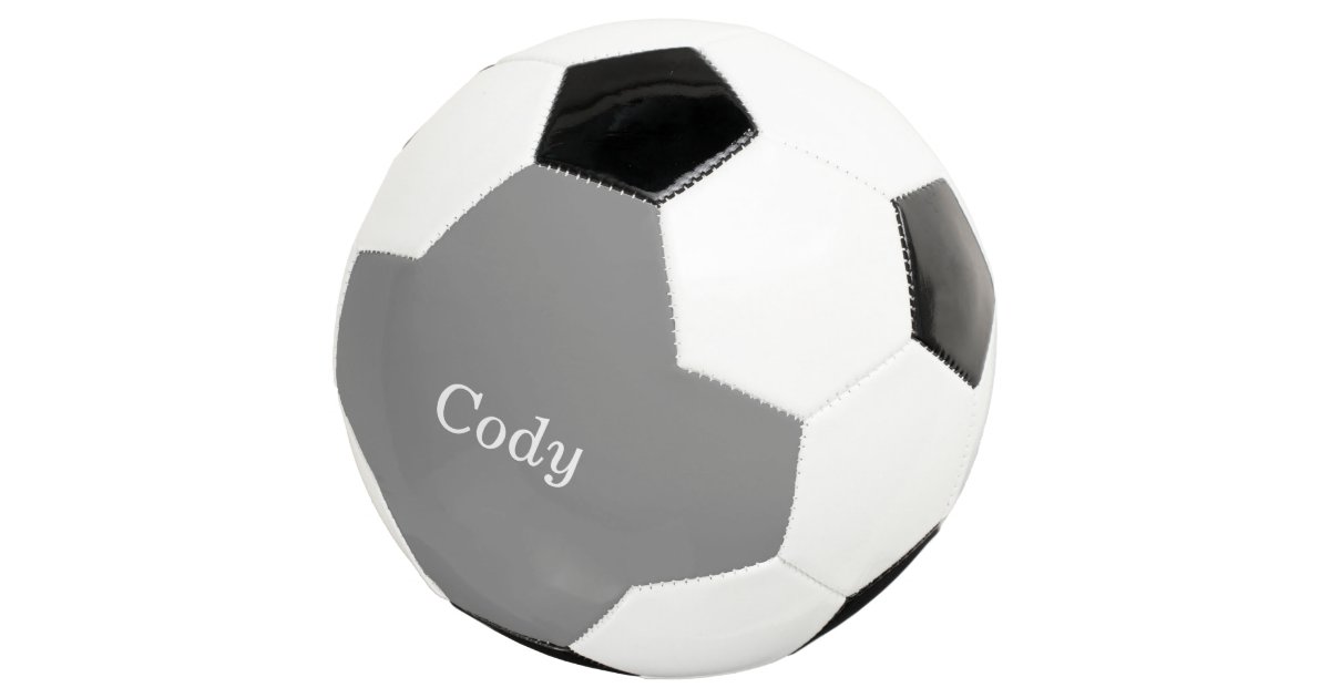 Gray Personalized Soccer Ball | Zazzle