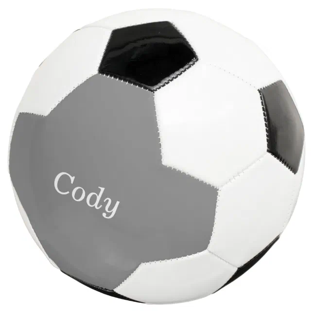 Gray Personalized Soccer Ball | Zazzle