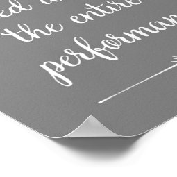 Gray Please Remain Seated Bathroom Art Poster | Zazzle