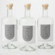 Gray Premium Ultimate Modern Monogram Arch Gin Liquor Bottle Label | Zazzle