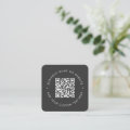 Gray QR Code l Professional Clean simple Square Business Card | Zazzle