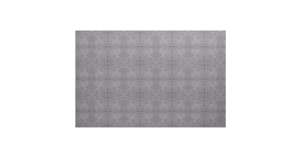 Gray Rabbit Family Designer Tiled Fabric for Decor | Zazzle