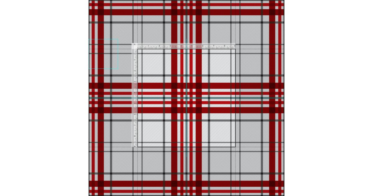 Gray Red Plaid Pattern Fabric | Zazzle