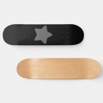 Gray Rock Star Skateboard | Zazzle