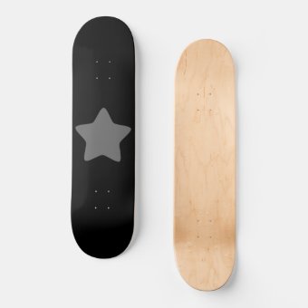 Gray Rock Star Skateboard | Zazzle