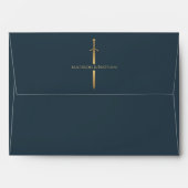 Gray Royal Medieval Gold Sword Wedding Envelope | Zazzle