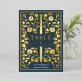 Gray Royal Medieval Sword Wedding Table Card | Zazzle