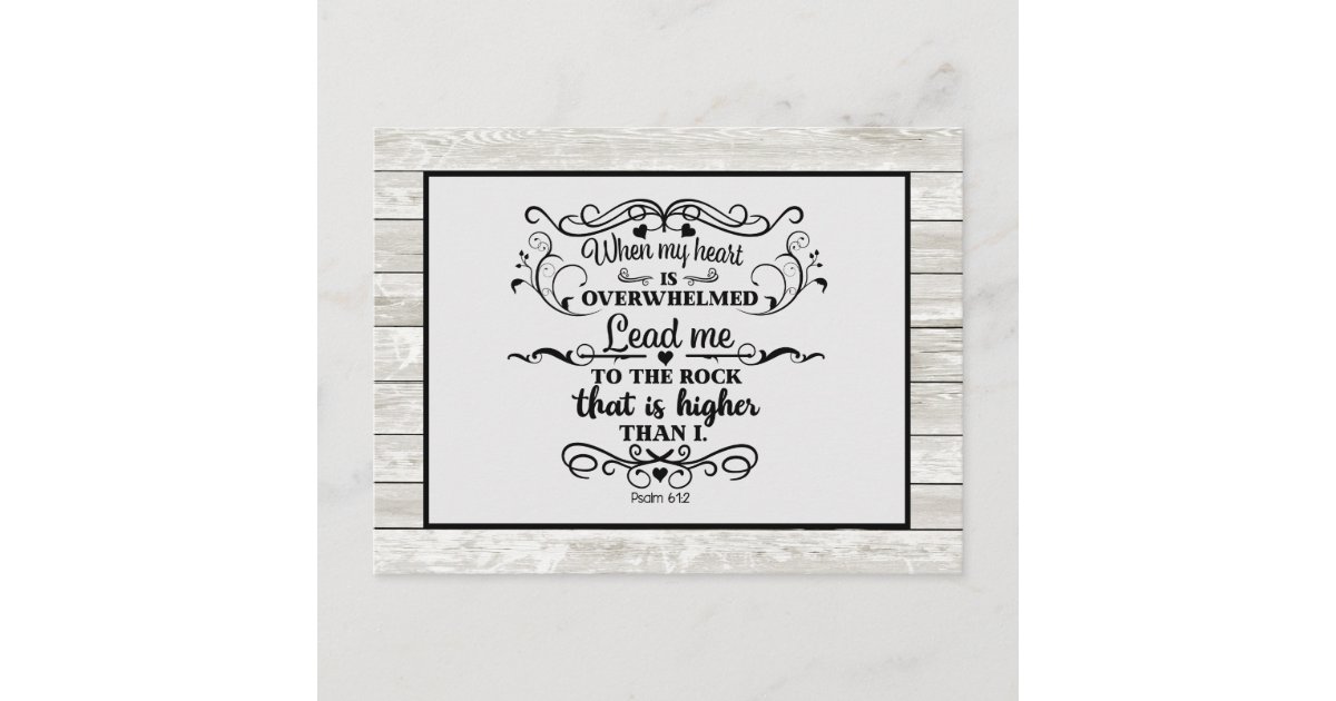 Gray Rustic Wood Christian Bible Verse Postcard | Zazzle