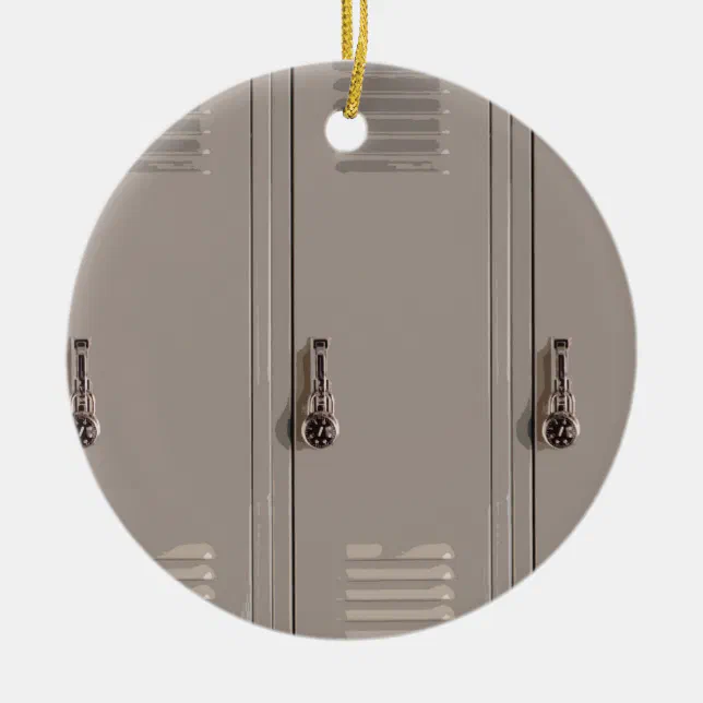 Gray School Lockers, High School Student Ceramic Ornament | Zazzle