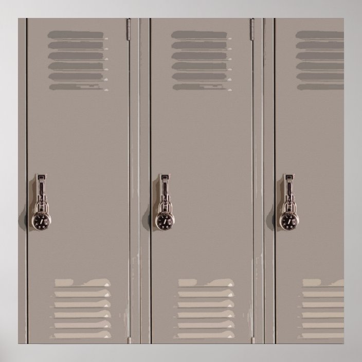Gray School Lockers, High School Student Poster | Zazzle.com