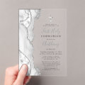 Gray Silver Agate First Holy Communion Acrylic Invitations | Zazzle