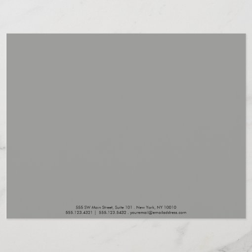 Gray Simple Border Price List 6 Flyer | Zazzle