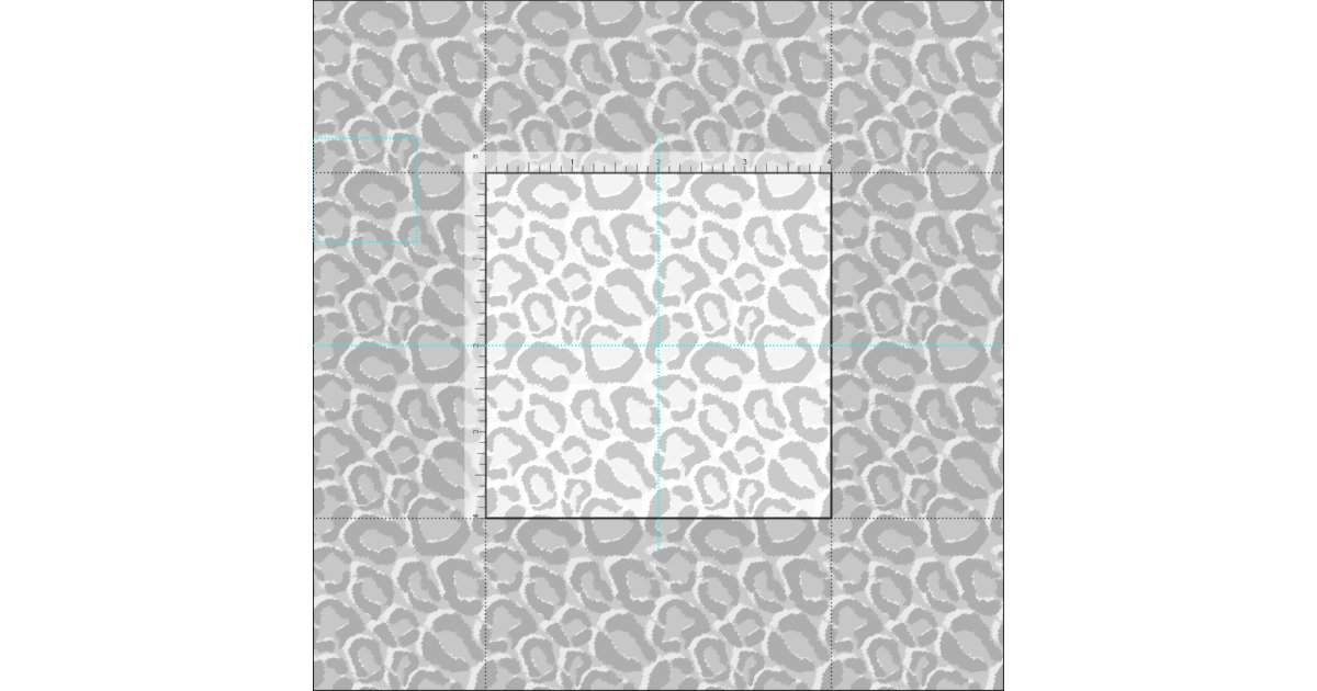 Gray Snow Leopard Animal Print Fabric | Zazzle