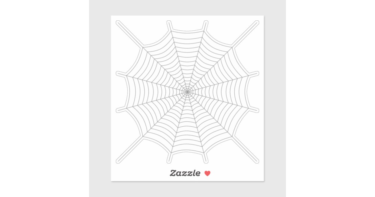 Gray spider web Halloween pattern Sticker | Zazzle