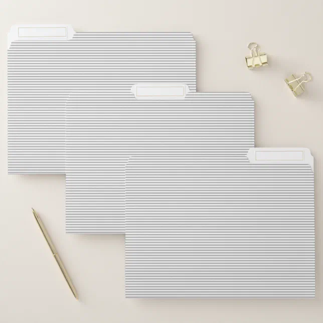Gray Stripe File Folders | Zazzle