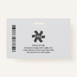 Gray Stripe Professional Logo Badge | Zazzle