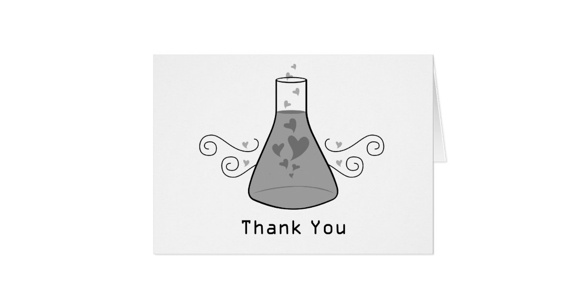 Gray Sweet Chemistry Thank You Card | Zazzle
