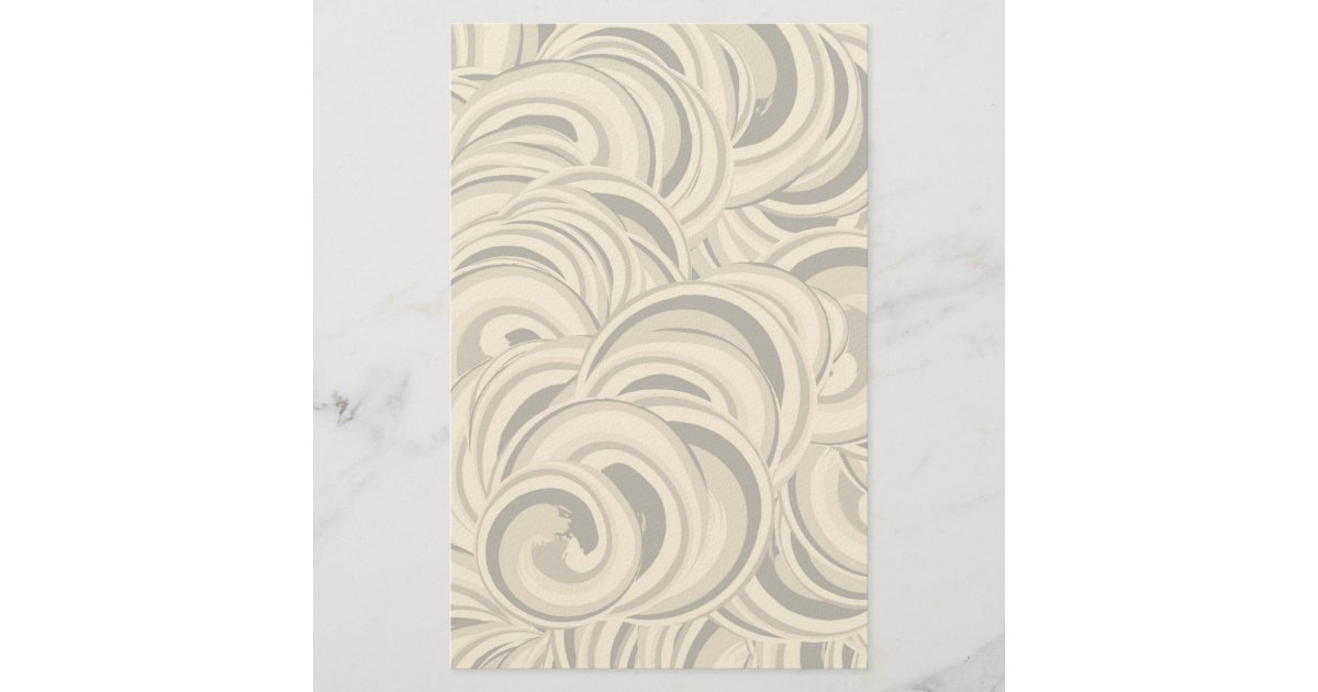 Gray Swirls Pattern Stationery | Zazzle
