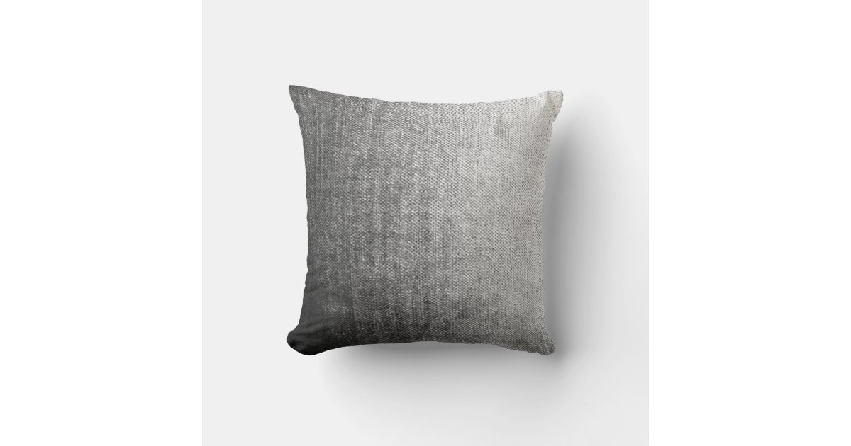 Gray Textured Ombre Pillow | Zazzle