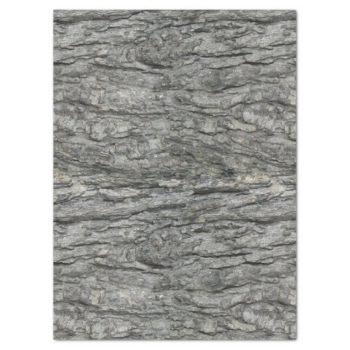 Gray Tones Rustic Wood Bark Print Tissue Paper | Zazzle