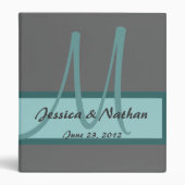 GRAY & TURQUOISE Customizable Wedding Binder | Zazzle